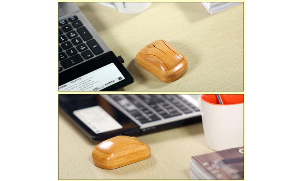 Bamboo Wireless Mouse | KimJim Gift Ideas